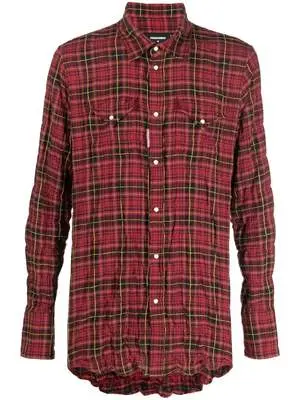 Dsquared2 Checked Cotton-blend Shirt
