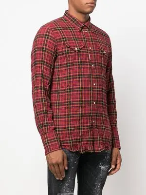 Dsquared2 Checked Cotton-blend Shirt