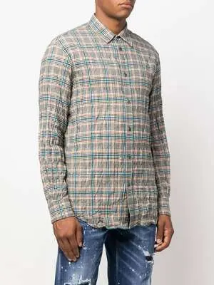 Dsquared2 Checked Cotton-blend Shirt