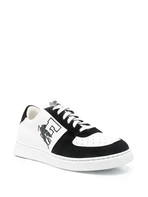 Etro Logo-print Leather Sneakers - Black