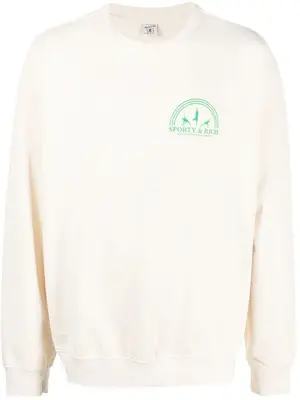 SPORTY & RICH Fitness Group Logo Sweatshirt - Neutrals