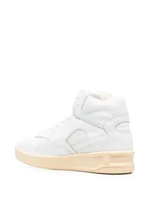 JIL SANDER Basket Mid Leather Sneakers - White