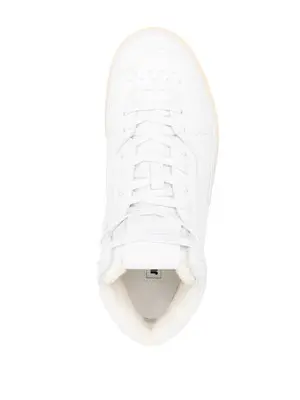 JIL SANDER Basket Mid Leather Sneakers - White