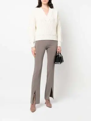 IRO PARIS Chunky-knit V-neck Jumper - White