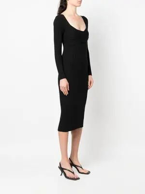 IRO PARIS Ribbed-knit Midi Dress