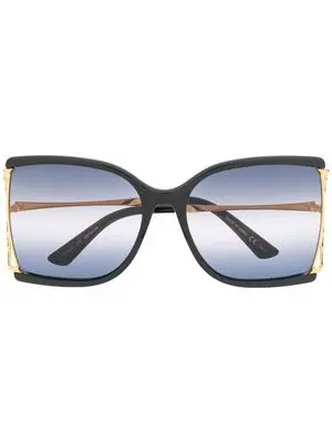 Gucci Oversized Square Frame Sunglasses - Black