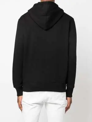 Versace Logo Embroidered Cotton Hoodie