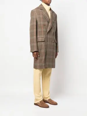 VIVIENNE WESTWOOD Check Double-breasted Coat - Neutrals