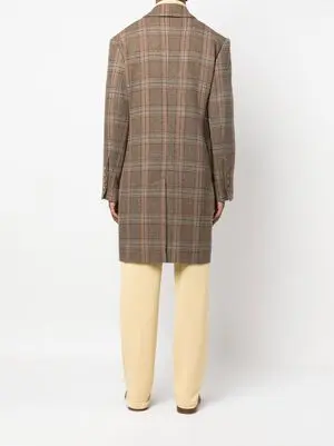 VIVIENNE WESTWOOD Check Double-breasted Coat - Neutrals