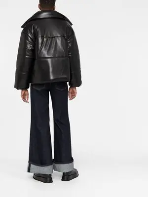 Nanushka Hide Padded Faux-leather Jacket - Black