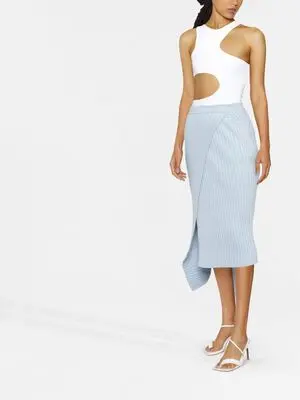 Stella McCartney Ribbed-knit Midi-skirt