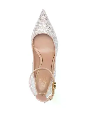 Valentino Garavani 100mm Tan-go Embellished Pumps