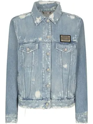 Dolce & Gabbana Logo Denim Jacket - Blue