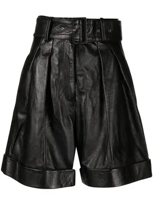 GOLDEN GOOSE Belted Wide-leg Shorts