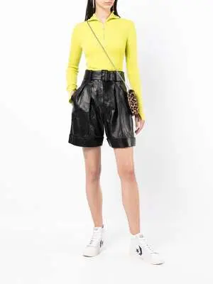 GOLDEN GOOSE Belted Wide-leg Shorts
