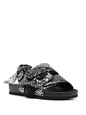 ARIZONA LOVE Bandana Sandals - Black