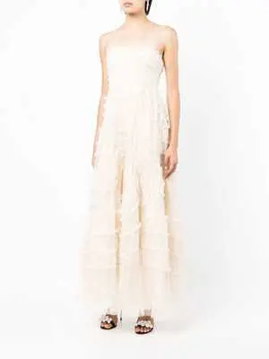 NEEDLE & THREAD Ruffled Detail Sleeveless Dress