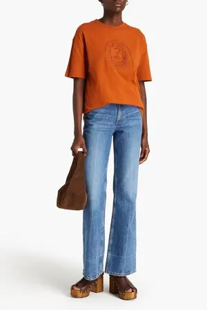 Acne Studios Embroidered Cotton Jersey T-shirt