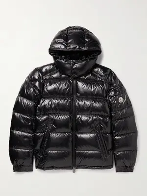 Moncler Maya Quilted Hooded Down Jacket - Black