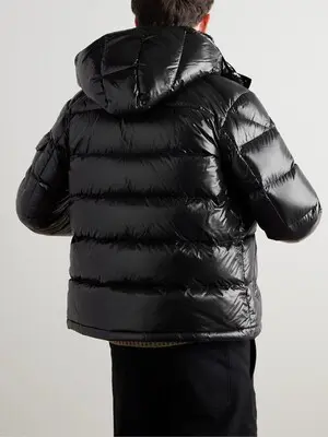 Moncler Maya Quilted Hooded Down Jacket - Black