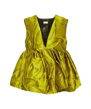 Dries Van Noten Peplum Cloqué Top