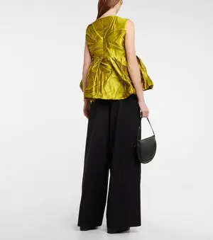 Dries Van Noten Peplum Cloqué Top