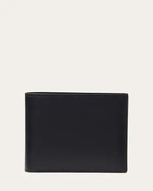 VALEXTRA Leather V-cut Bifold Wallet - Nero Nn