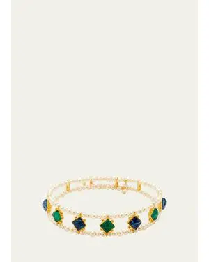 BEN-AMUN Stone And Pearl Choker Necklace - Multicolor