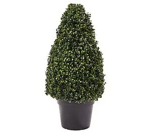 PURE GARDEN 36' Artificial Boxwood Tower Topiar Y Plant - One-color