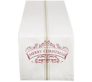 DESIGN IMPORTS Merry Christmas Printed Table Ru Nner 14x108 - One-color