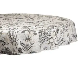 DESIGN IMPORTS Botanical Print Tablecloth 70' R Ound - One-color