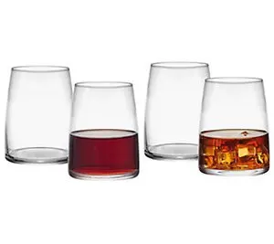 MIKASA Cora S/4 Stemless Wine Double Old-fashio Ed Glasses