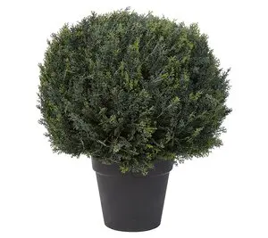 PURE GARDEN 23' Artificial Cypress Ball Topiary Plant - One-color