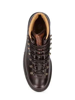 Brunello Cucinelli Leather Lace-up Boots