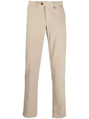 Canali Slim-cut Off-centre Pantalón - Neutrals