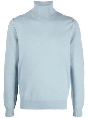 MAISON MARGIELA High-neck Cashmere Sweater - Blue