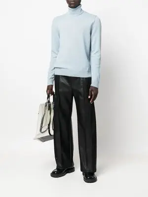 MAISON MARGIELA High-neck Cashmere Sweater - Blue