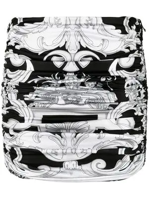 Versace Baroque-print Mini Skirt