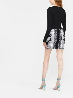 Versace Baroque-print Mini Skirt