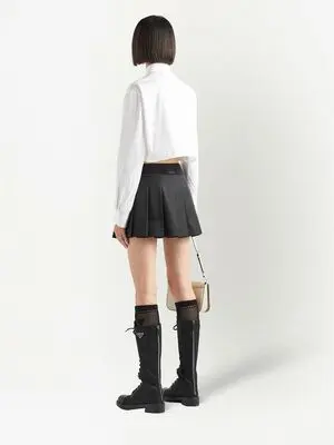 Prada Re-nylon Pleated Miniskirt