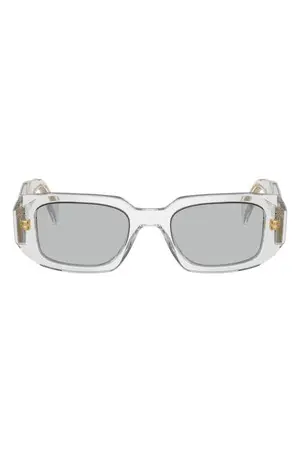 Prada Prada 51mm Rectangular Sunglasses Clear