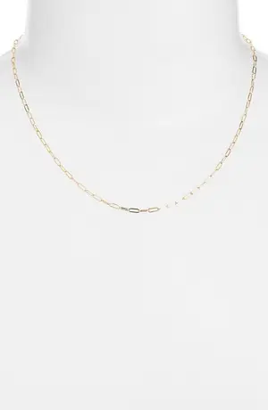 Anzie Mini Paper Clip Link Chain Necklace