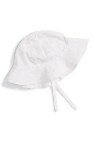 Nordstrom Baby Eyelet Bucket Hat - White