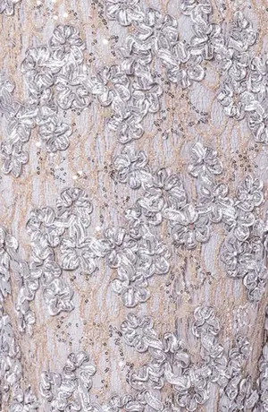 XSCAPE EVENINGS Off-the-shoulder Embroidered Gown