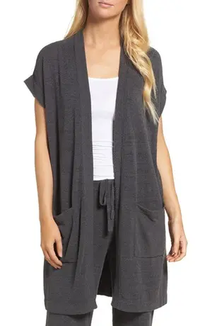 Barefoot Dreams CozyChic Ultra Lite® Lounge Cardigan Carbon