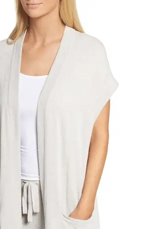 Barefoot Dreams Cozychic Ultra Lite® Lounge Cardigan - Fog Gray
