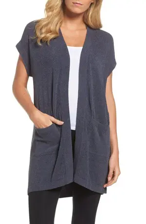 Barefoot Dreams CozyChic Ultra Lite® Lounge Cardigan Pacific Blue