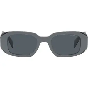 Prada Prada Runway Rectangular Sunglasses Dark Grey