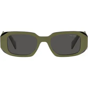 Prada Prada Runway Rectangular Sunglasses Green