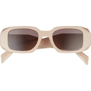 Prada Prada Runway Rectangular Sunglasses Powder/ Purple Brown